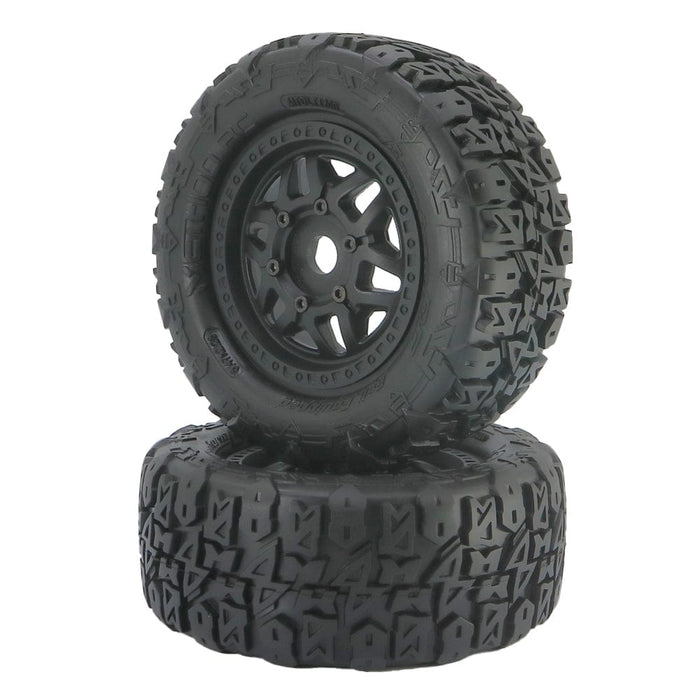 1/7, 1/8 Short Course Belted Tires on Switch 17mm Hex (2pcs, Glued)