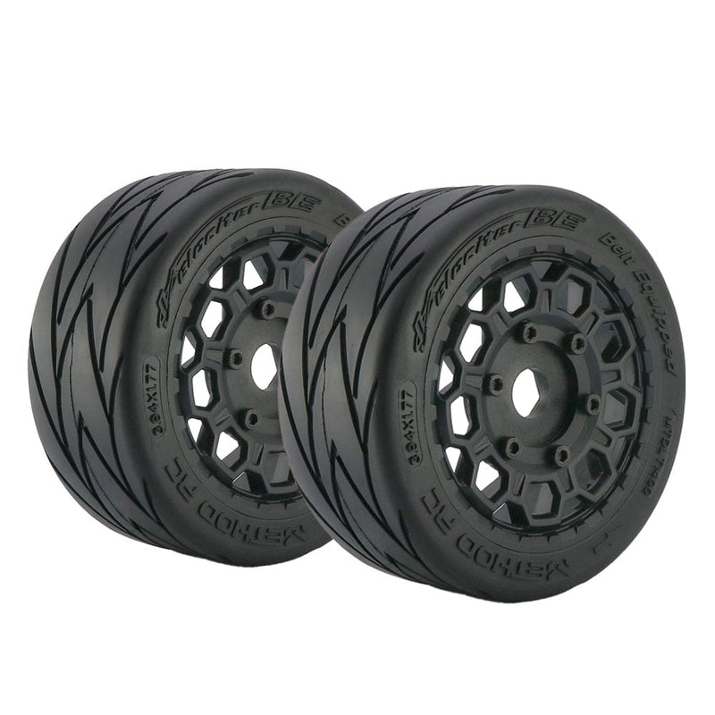 Velociter Belted 1/7th On-Road Tires on Hive 17mm Hex Wheels,45/100 (2