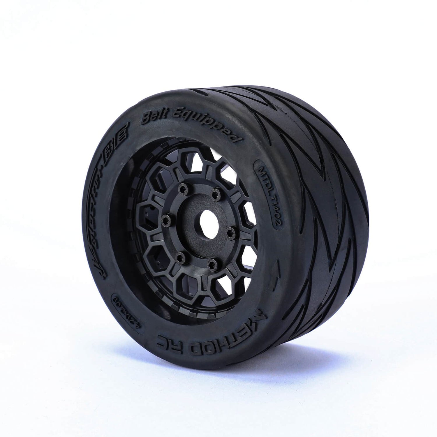 Velociter Belted 1/7th On-Road Tires on Hive 17mm Hex Wheels, Felony R