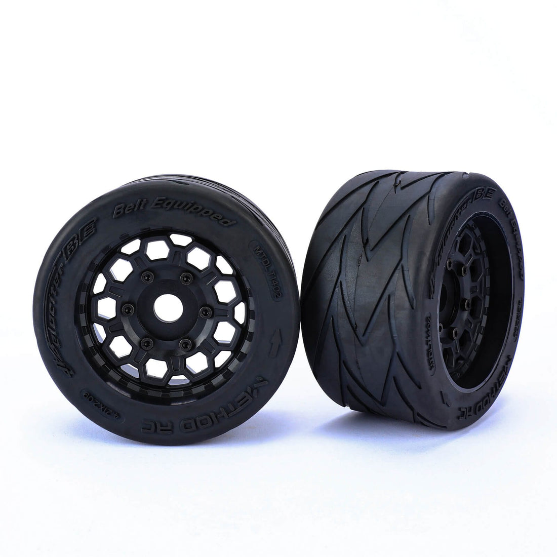 Velociter Belted 1/7th On-Road Tires on Hive 17mm Hex Wheels, Felony R