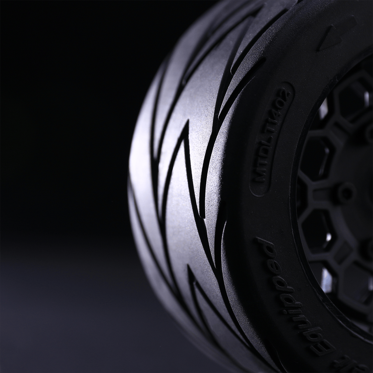 Velociter Belted 1/7th On-Road Tires on Hive 17mm Hex Wheels, Felony R