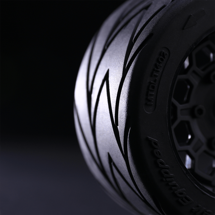 Velociter Belted 1/7th On-Road Tires on Hive 17mm Hex Wheels, Felony R
