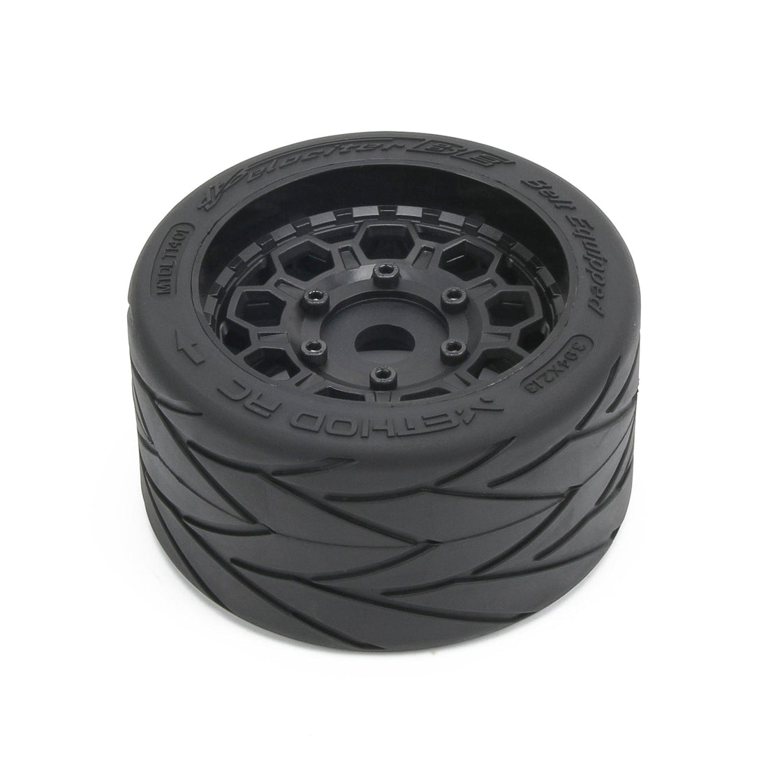 Velociter Belted 1/7th On-Road Tires on Hive 17mm Hex Wheels, Rear, 54